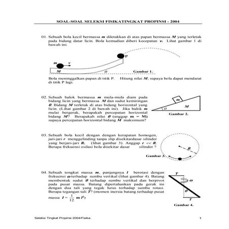 Soal osn fisika 2004 prop | PDF