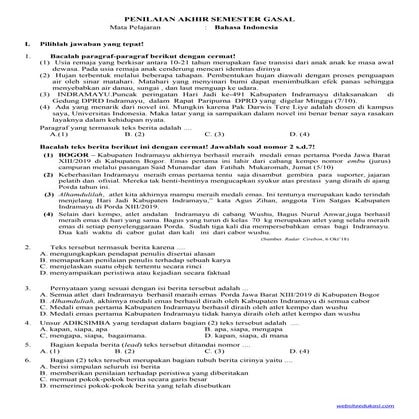 Soal PAS B.indo Kelas 8 semester ganjil.doc