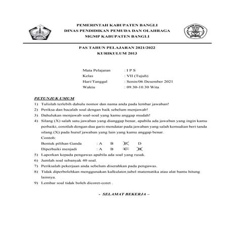 Soal PAS IPS Kelas 7 Semester Ganjil 2021..pdf