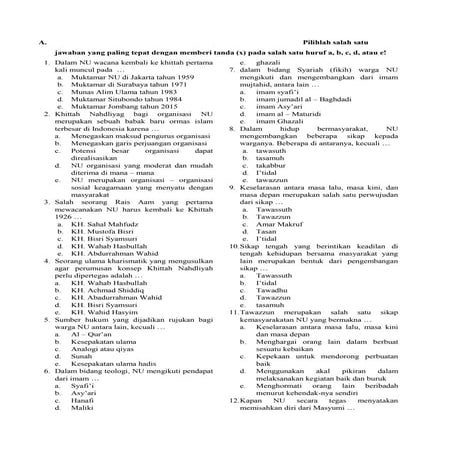 soal PENILAIAN AKHIR TAHUN keNUan kls 12.doc