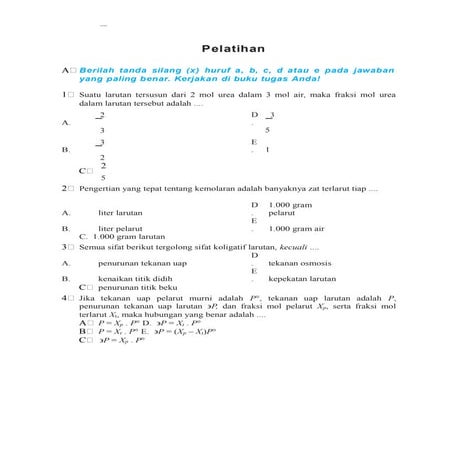 Kumpulan soal ksp | DOCX