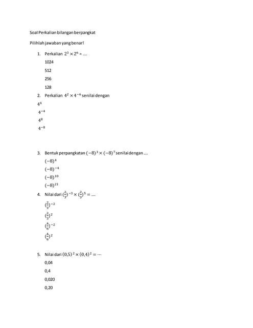 perkalian pangkat | PPTX
