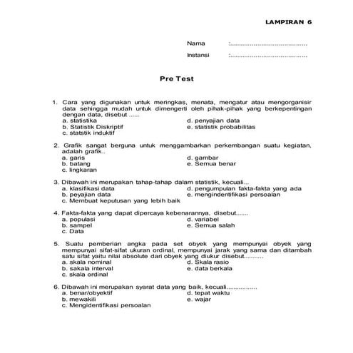 Soal post test | PDF