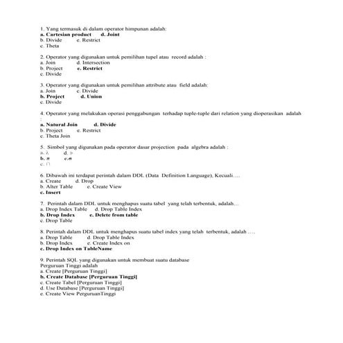 Soal ppbd pert 9 14 | PDF