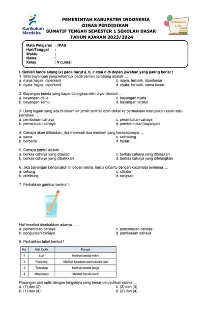 Ulangan bahasa indonesia kelas 5 semester 2 www.mautidakmauharusmau.blogspot.com