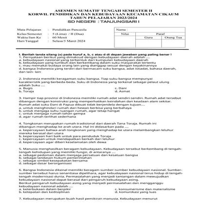 Soal PTS-STS Pendidikan Pancasila Kelas 5 Semester 2 Kurikulum Merdeka T.A 2023-2024.docx