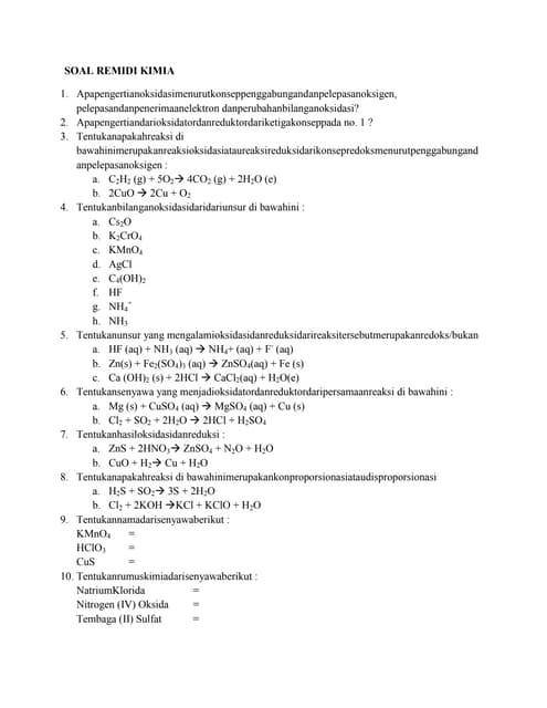 Latihan kimia1 | DOCX