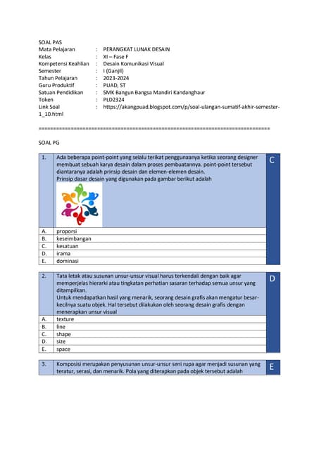 Soal dan Jawaban SAS 1 - Media Desain Brief Kelas XI DKV - Fase F.pdf