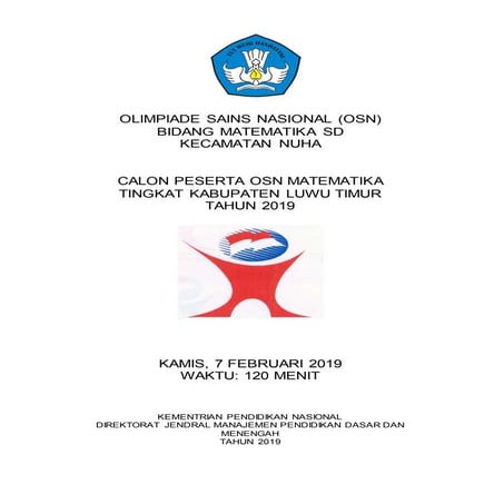 Soal osn matematika 2019 | PDF