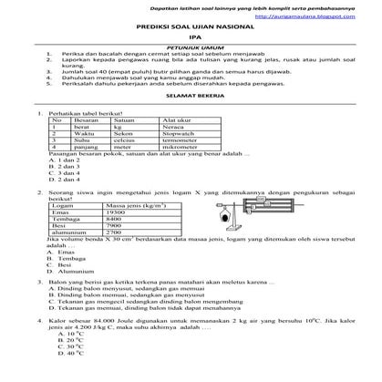 Soal smp ipa | PDF