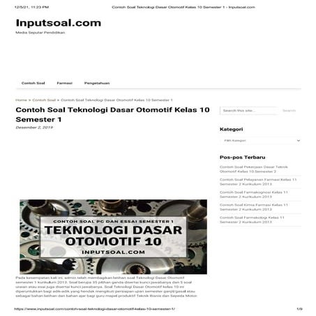 Soal tdo kelas 10 | PDF