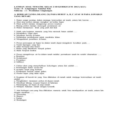 SOAL TEMATIK KELAS 5 SD tema 8 sub2.docx