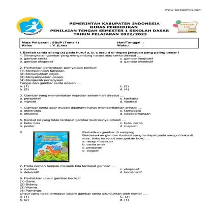 Soal Tematik Kelas 5 Tema 1 Mapel SBdP.pdf