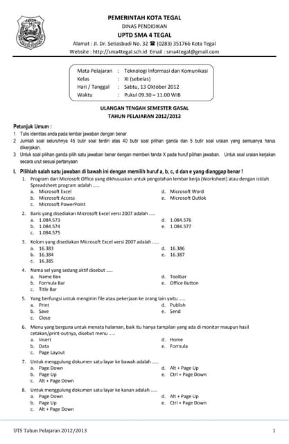 Ulangan Matematika Kelas 3 Semester 2-www.mautidakmauharusmau.blogspot.com