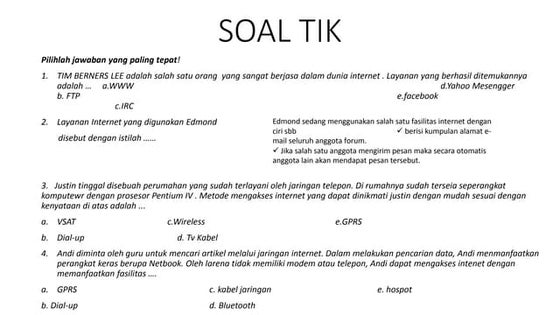 soal tik kelas XI | PDF