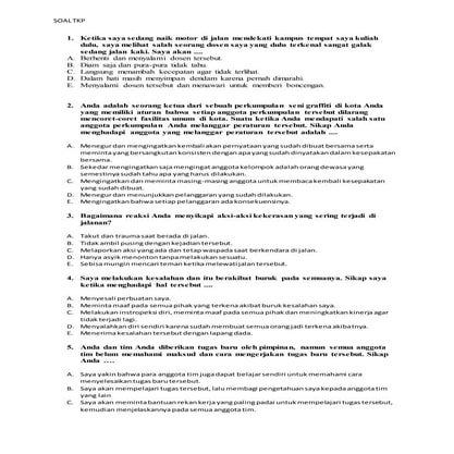 Soal tkp hots (autosaved) | PDF