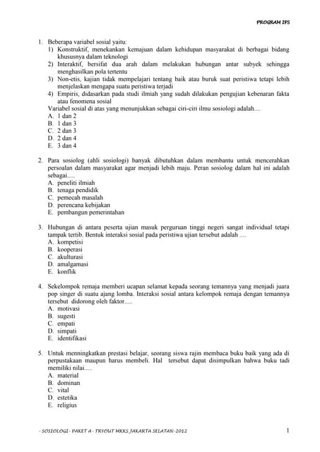 Sosiologi 2004 | PDF