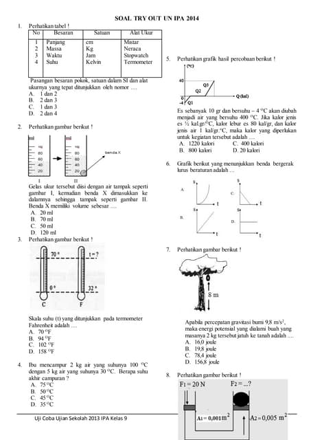 Contoh soal-ujian-nasional-un-ipa-kelas-9-smp-m ts | PDF