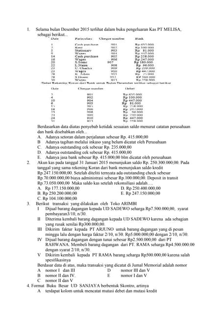 Soal accurate terbaru untuk mahasiswa ya | PDF