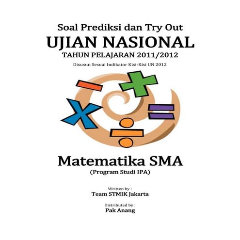 Soal try out un 2012 sma matematika ipa paket 13 | PDF