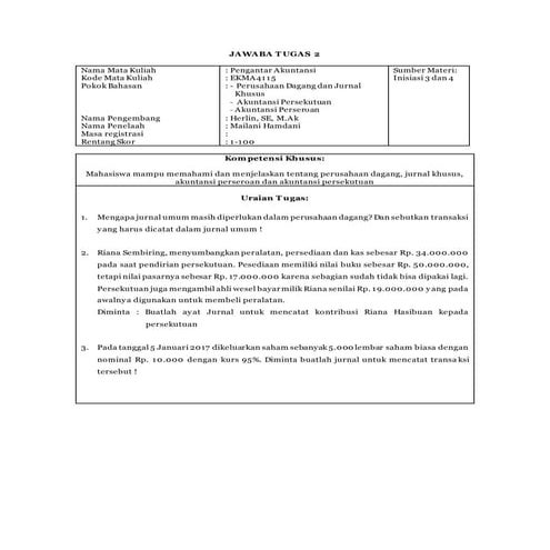 Soal tugas 2 pa (1) | PDF