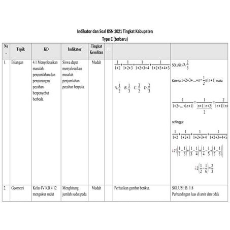 Soal Type C mtk review marematika sekolah | DOCX