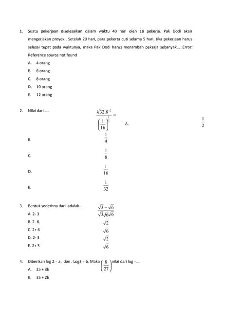 Soal uas kalkulus diferensia1 | DOC