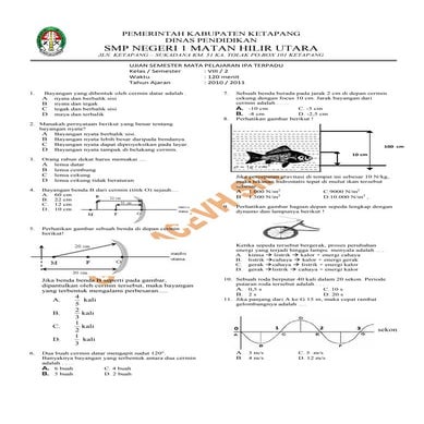 Soal uas ipa kls 8 smt 2 | PDF