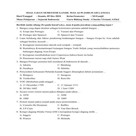 SOAL UJIAN SEMESTER GANJIL SEJARAH INDONESIA KELAS X1.docx
