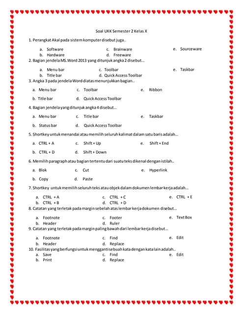 Soal ukk semester 2 | PDF