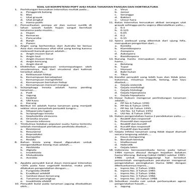 SOAL UJIAN KOMPETENSI POPT KOMPETENSI POPT | DOC