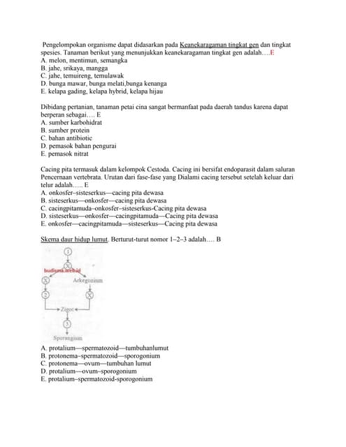 Jawaban soal un 2010 2011 | DOCX