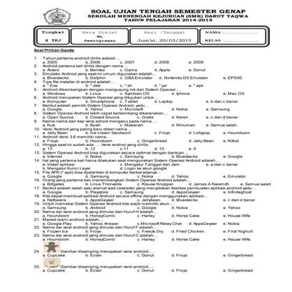 Soal uts genap_1415_smkdt_x_ml android_suaedi | DOCX