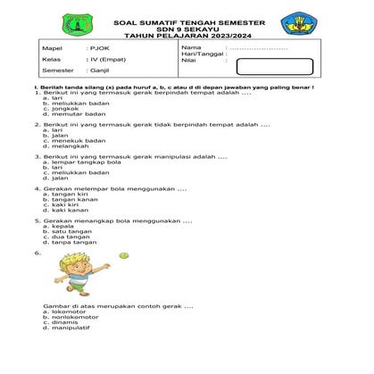 Soal UTS PTS K13 Tema 2 Kelas 4 Semester 1 PJOK.docx