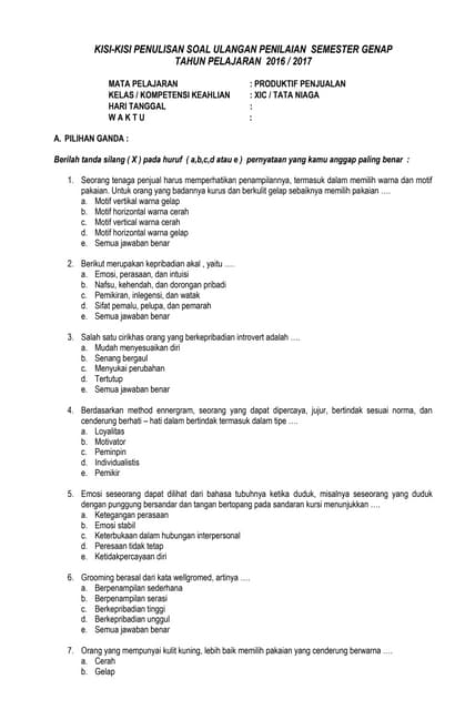 Soal ulangan remedial_komunikasi_bisnis | DOC