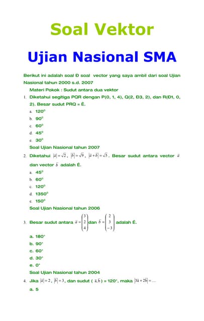 SOAL MATEMATIKA UN 2005 | PDF