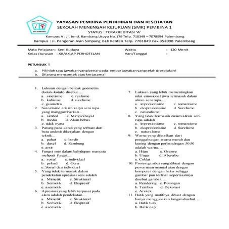 Soal xii pelayaran sbk | DOCX