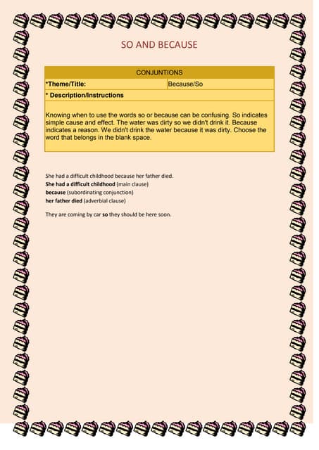 Conjunctions: 'because' | PPT