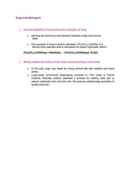 Soapless detergent | PPT
