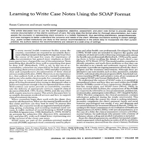 Soap notes | PDF