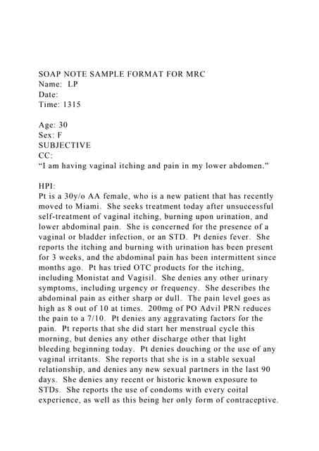 Genitourinary Clinical Case Patient Setting 28-year-old fem | PDF