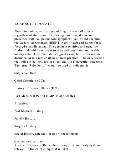 SOAP note asthma with increased wheezing.docx