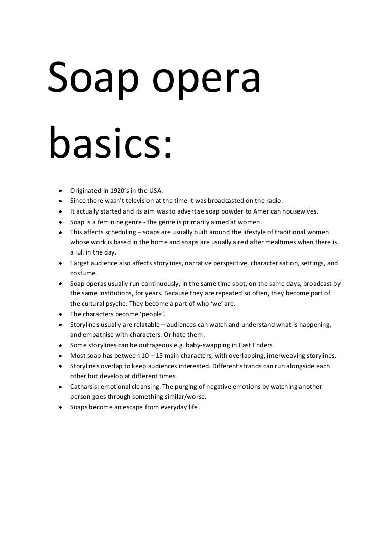 Soap Opera Basics soap-opera-basics