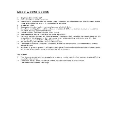Soap opera basics | DOCX