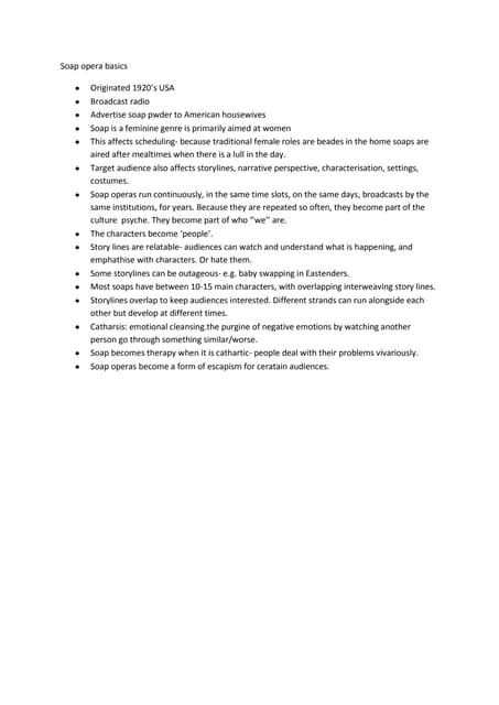 Soap opera basics | PDF