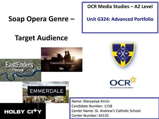 Soap opera genre target audience task | PPTX | Soap Opera | Genres