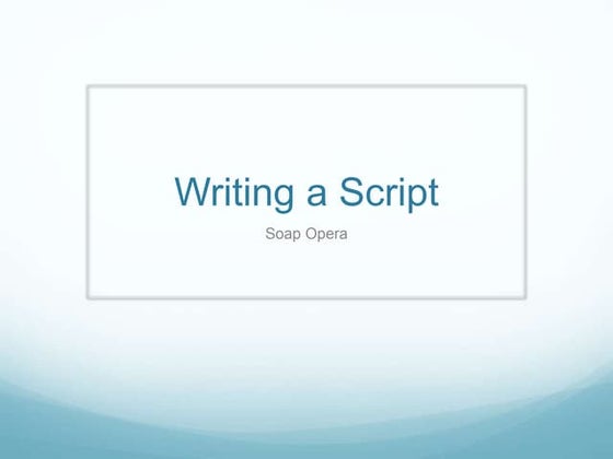 Soap Opera Script | PDF