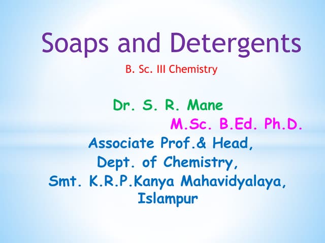 A Report on Preparation of soap | PDF