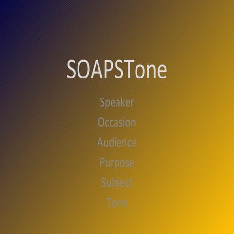 Soaps-tone | PPT