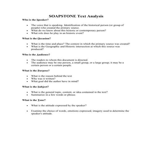 Soapstone Text Analysis | DOC